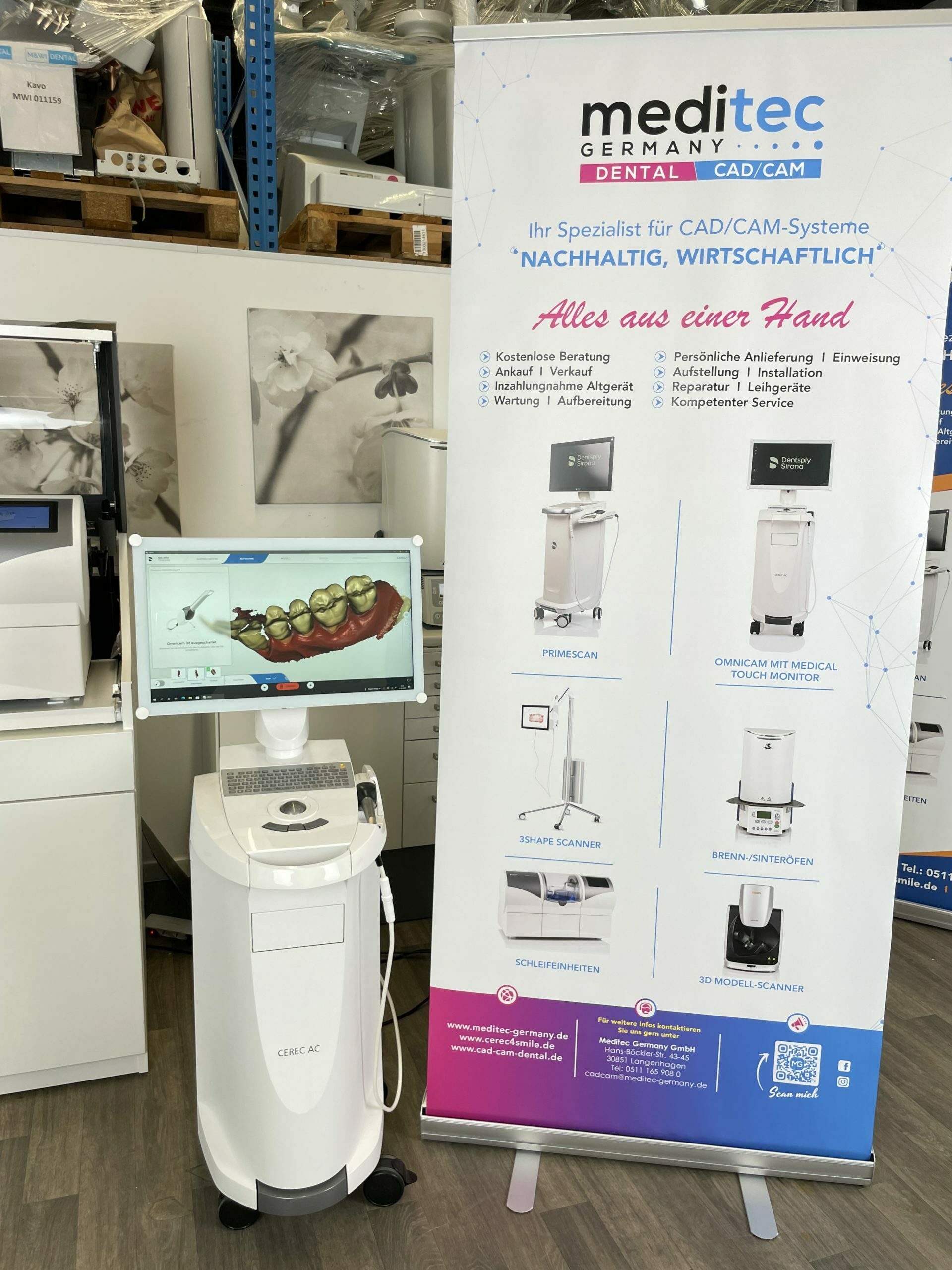 Dentsply Sirona CEREC AC Omnicam mit AG Neovo Touch Medical LED Monitor ...