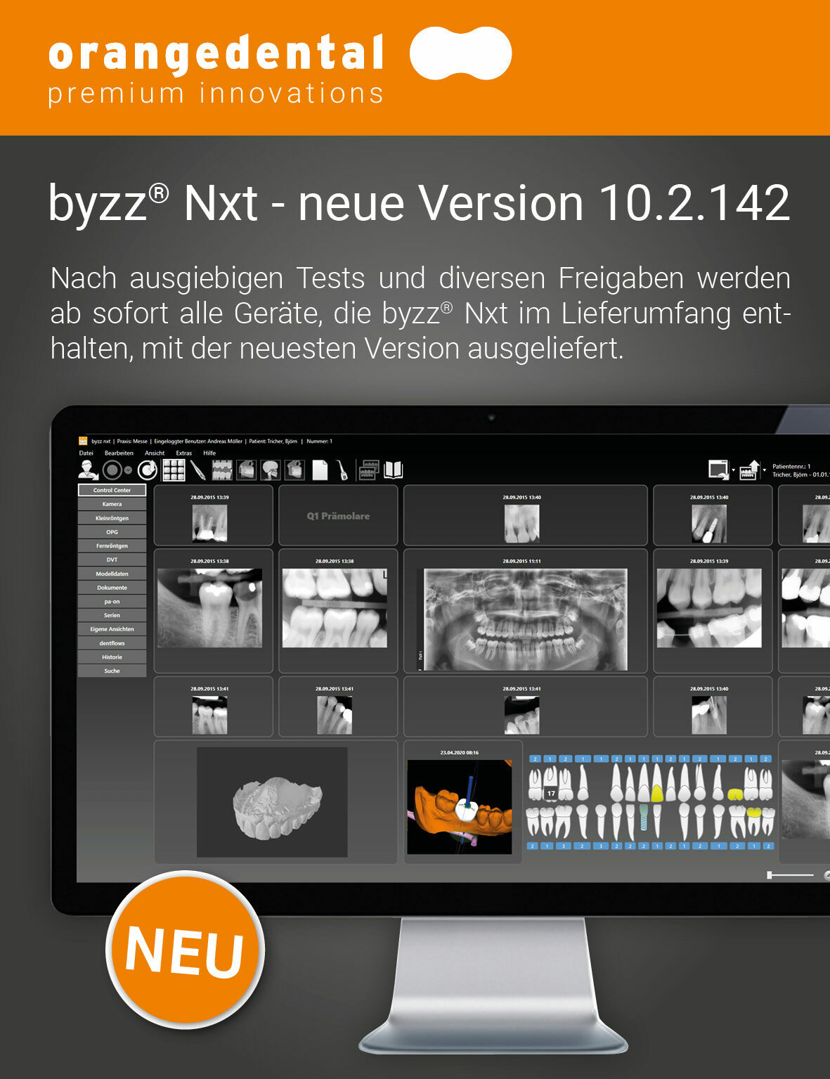 orangedental stellt die neue Version 10.2.142 der byzz® Nxt vor ...