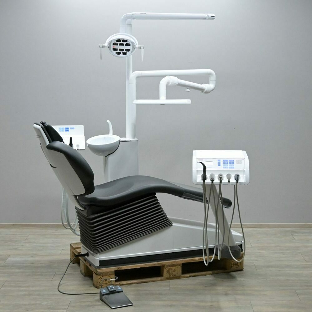 Sirona C4+ Behandlungseinheit generalüberholt Nassabsaugung - blaudental