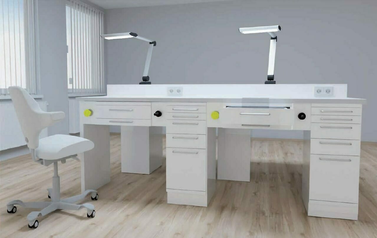 MEDIADENT Uniline R12 Doppeltechniktisch - blaudental