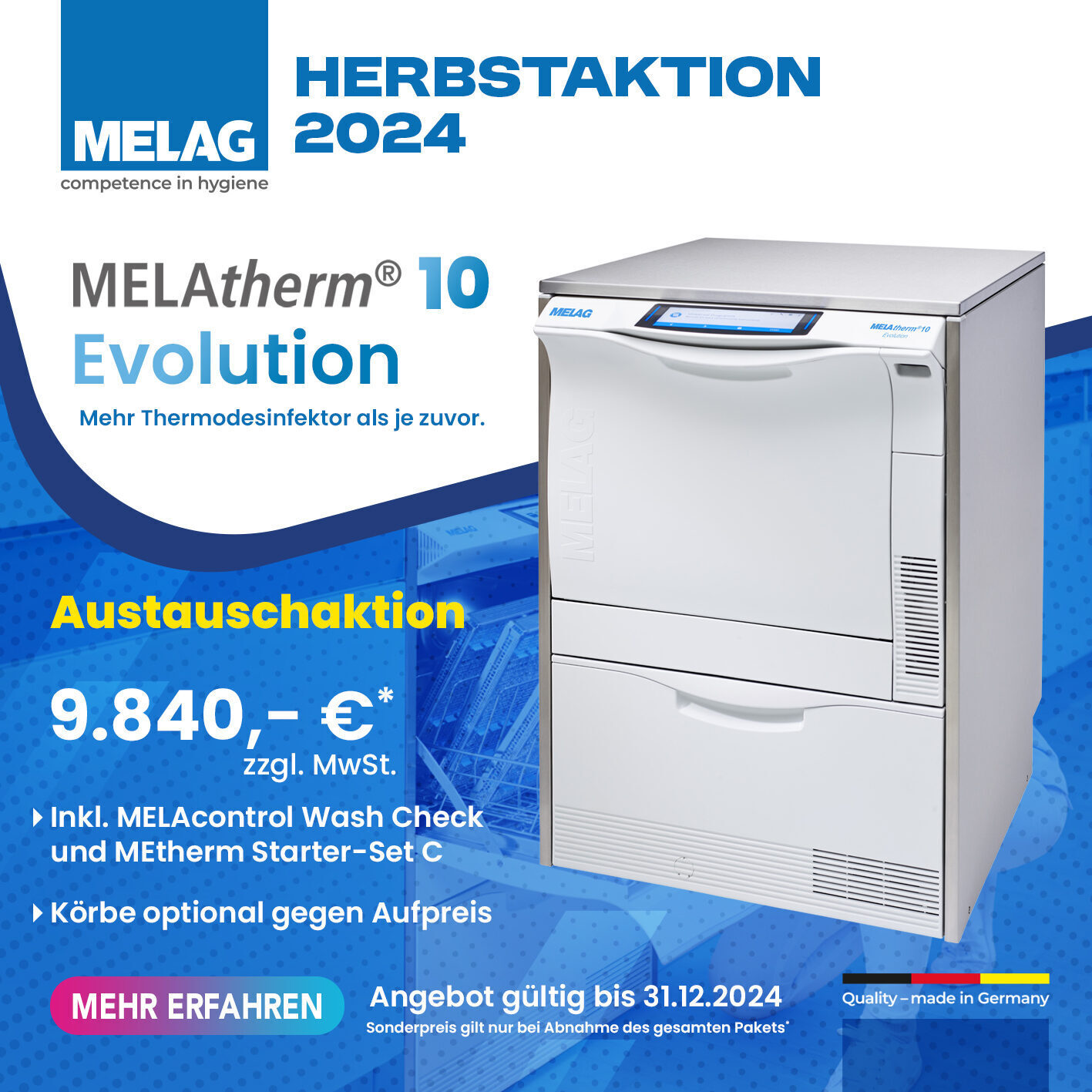 MELAG MELAtherm 10 Evolution DTA „Herbstaktion 2024“ - blaudental